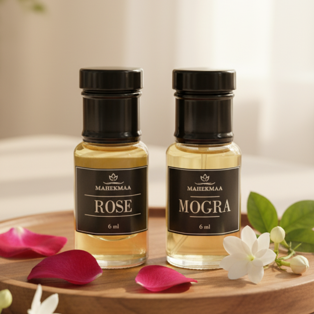 Mogra and Rose attar Combo – Mahekmaa perfumers